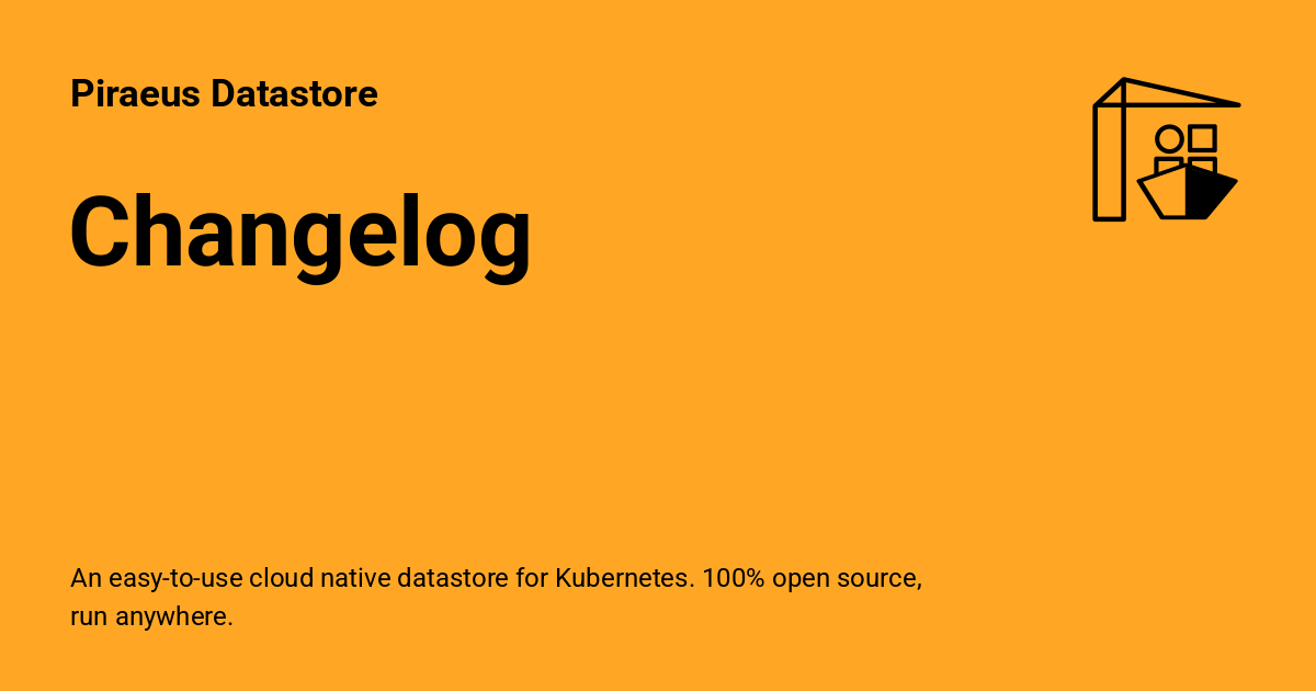 Changelog - Piraeus Datastore